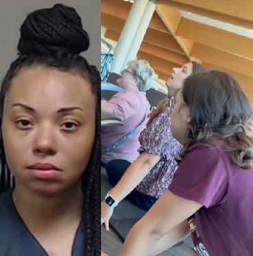 Moment woman, believed to be of Nigerian descent, was shot after she ...
