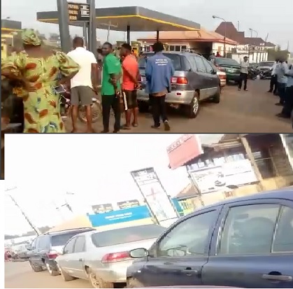 See kilometre-long fuel queue in Ilesa, Osun State - MicroSecondNews