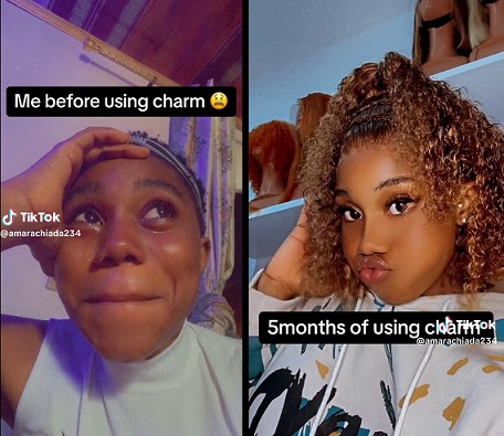 Lady shares before and after photos of using charm on boyfriend (Video ...