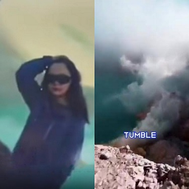Tourist plunges into active volcano while posing for photo ...