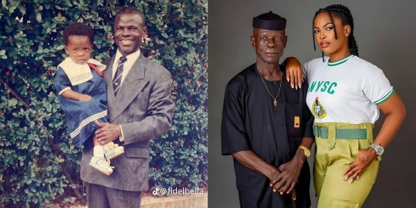NYSC graduate shares heartwarming then-and-now photos with her father ...