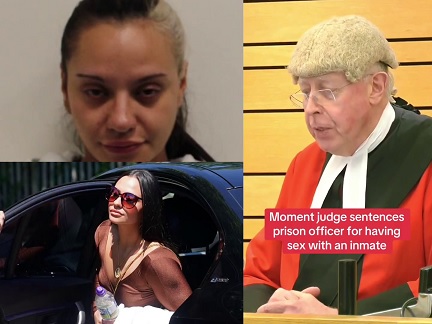 Video of judge pronouncing judgement on married prison guard who had s ...